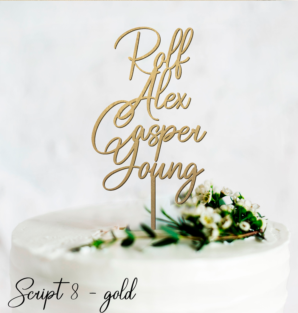 DecoCut - Cake topper 1-5 rows, different text styles